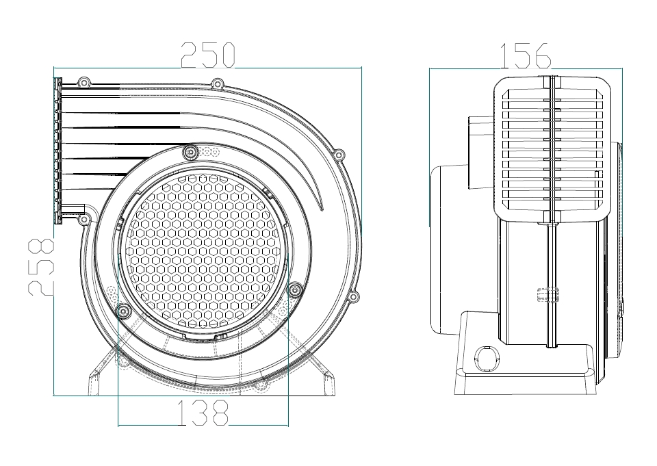 400W internal and external blower - China Loong Blower Co.,Ltd